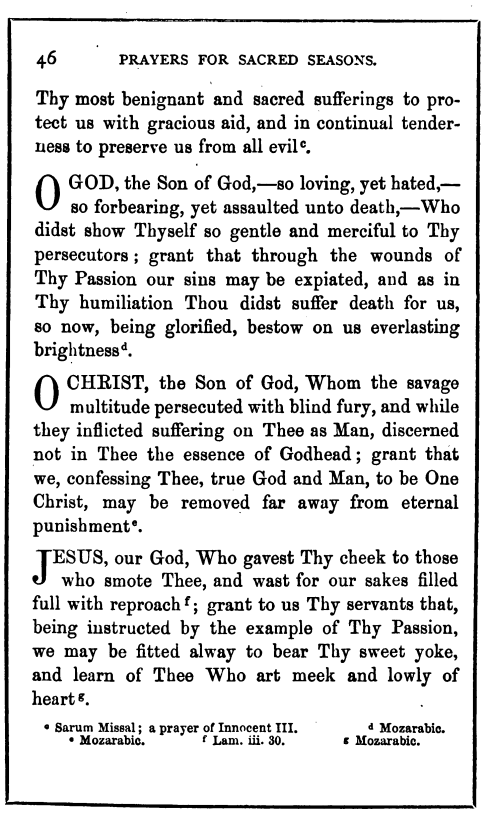 A Collection of Prayers – Christian prayers, ancient and modern.